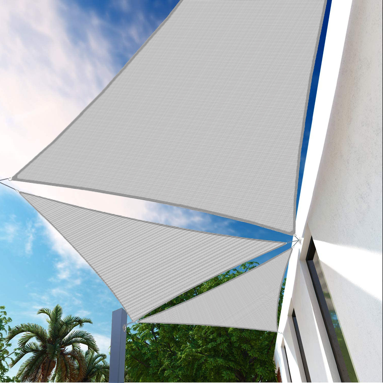 Breathable Shade Sail Sun Canopy Shelter Cover Outdoor Patio Garden ...