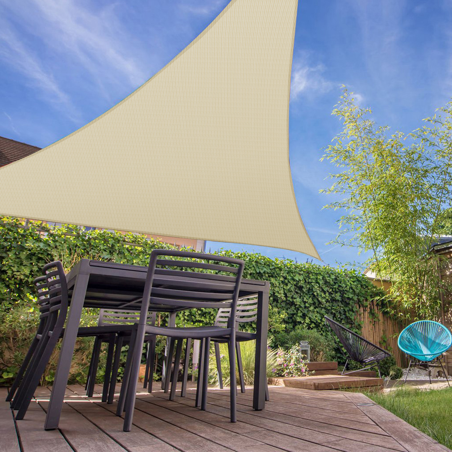 Breathable Shade Sail Sun Canopy Shelter Cover Outdoor Patio Garden ...